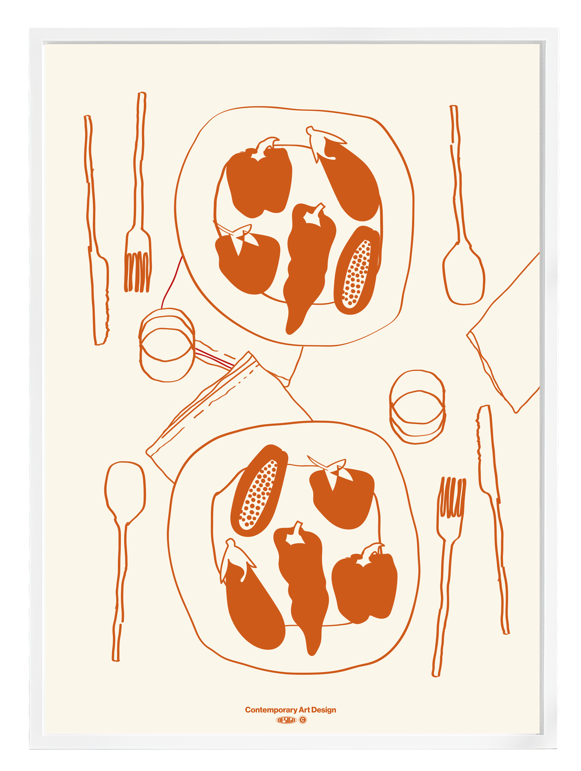 Table Orange Poster – Ardworks Designs
